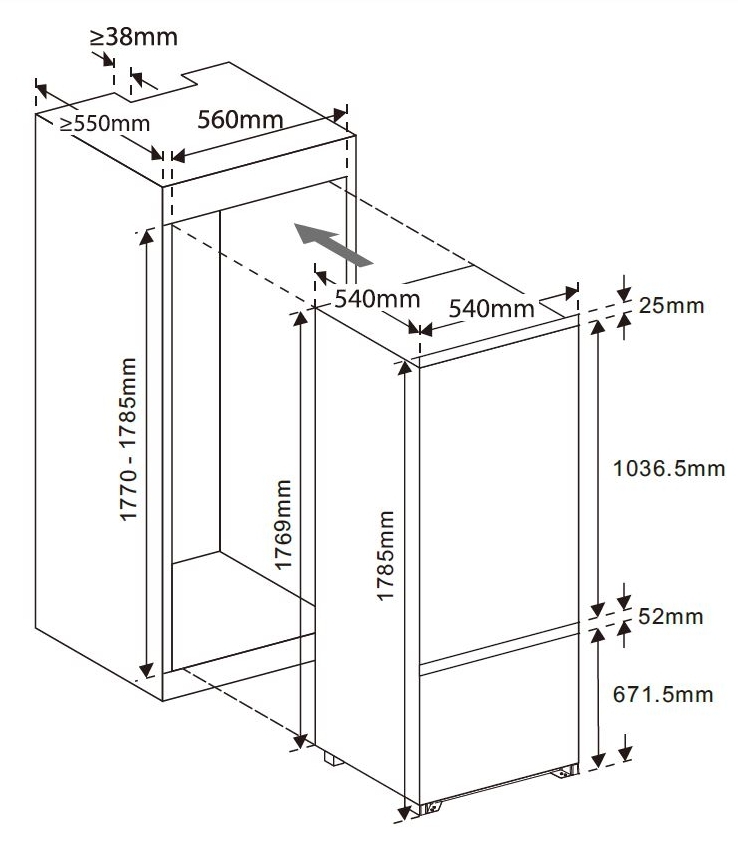Chladničky lednice Philco PC 17832 BI | Bílá technika elektro Damil ...